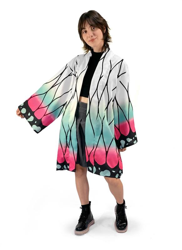 Kimono Manto Demon Slayer Shinobu Anime Kimetsu no Yaiba Cosplay ...