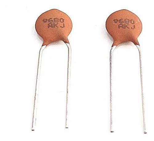 Kit 02 Capacitor Cerâmico Disco 680pf 0,68nf 681 50v - Capacitor ...