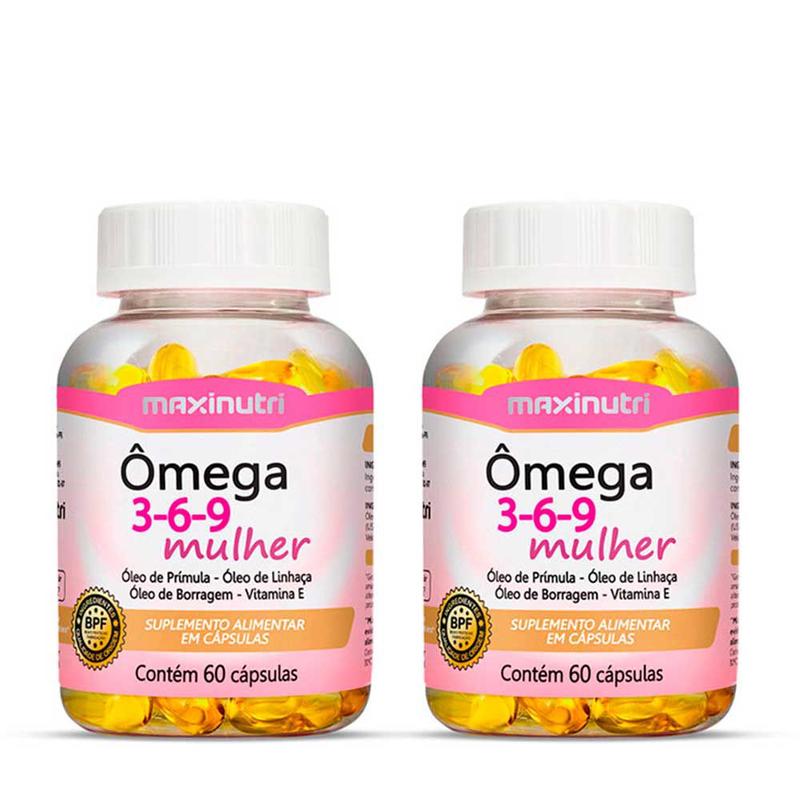 Kit 02 Ômega 3-6-9 Mulher 60 Capsulas Maxinutri - Ômega 3 / Óleo de ...