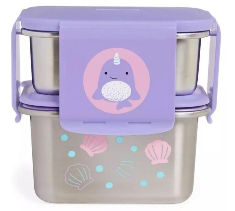 Kit 02 Potes Marmita Inox Skip Hop Baleia - Marmitas - Magazine Luiza