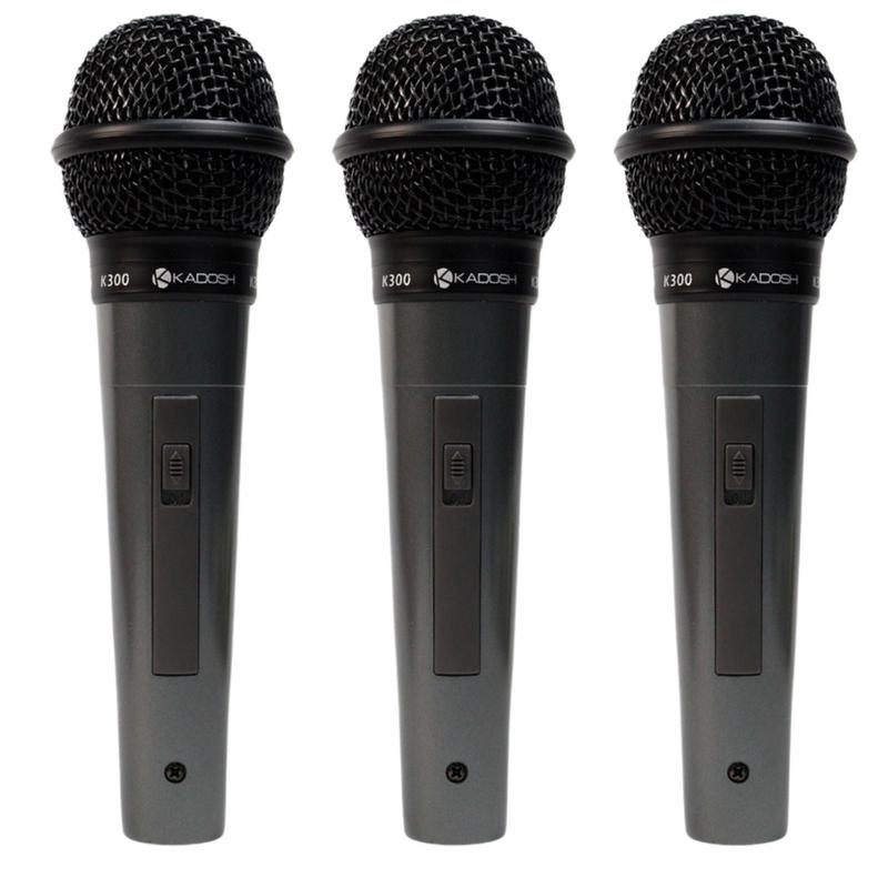 Kit 03 Microfones Unidirecionais Kadosh Kds-300 - Microfone Dinâmico ...
