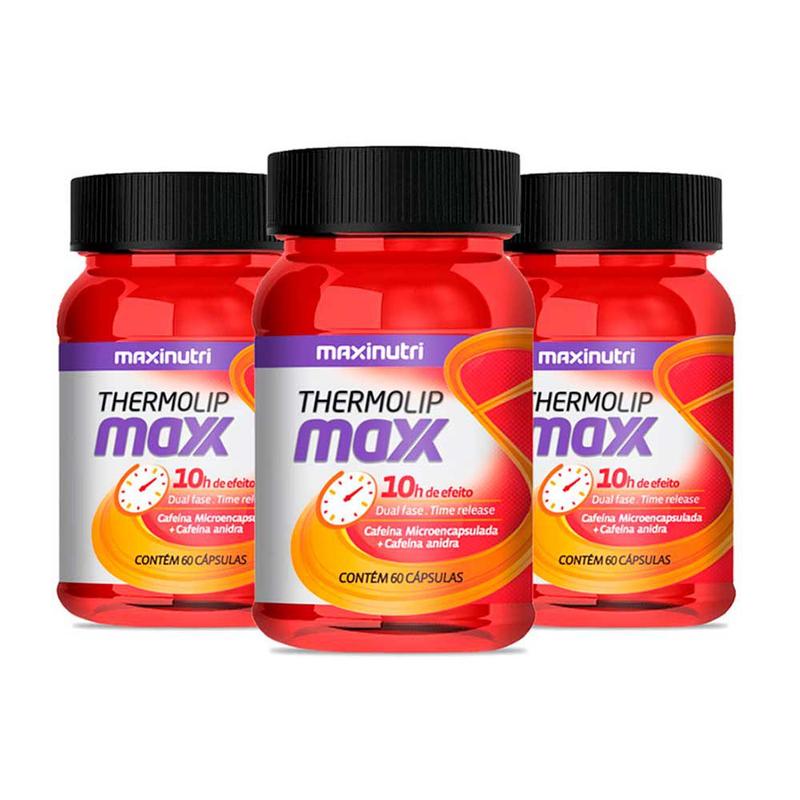 Kit 03 Termogênico ThermoLip Maxx com 60 Capsulas Maxinutri ...