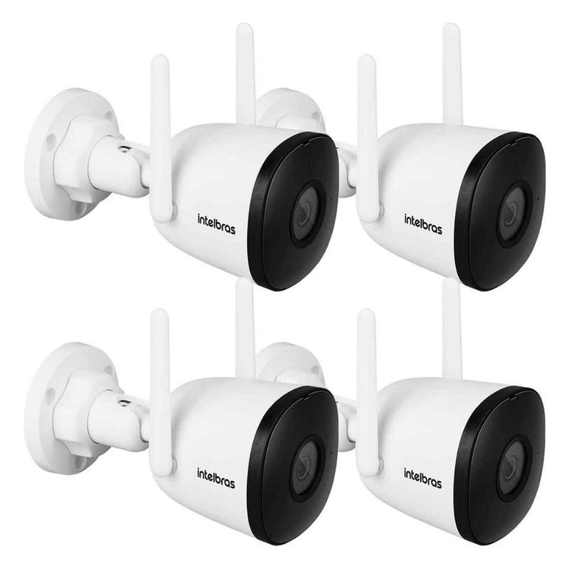 Kit 04 Câmeras Inteligente Mibo Externa WiFi Intelbras Full HD 1080P ...