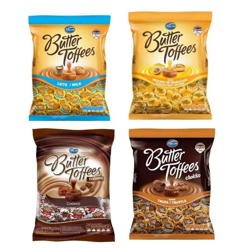 Kit 04 Pacotes Bala Butter Toffees Arcor Diversos - 500G - Balas ...