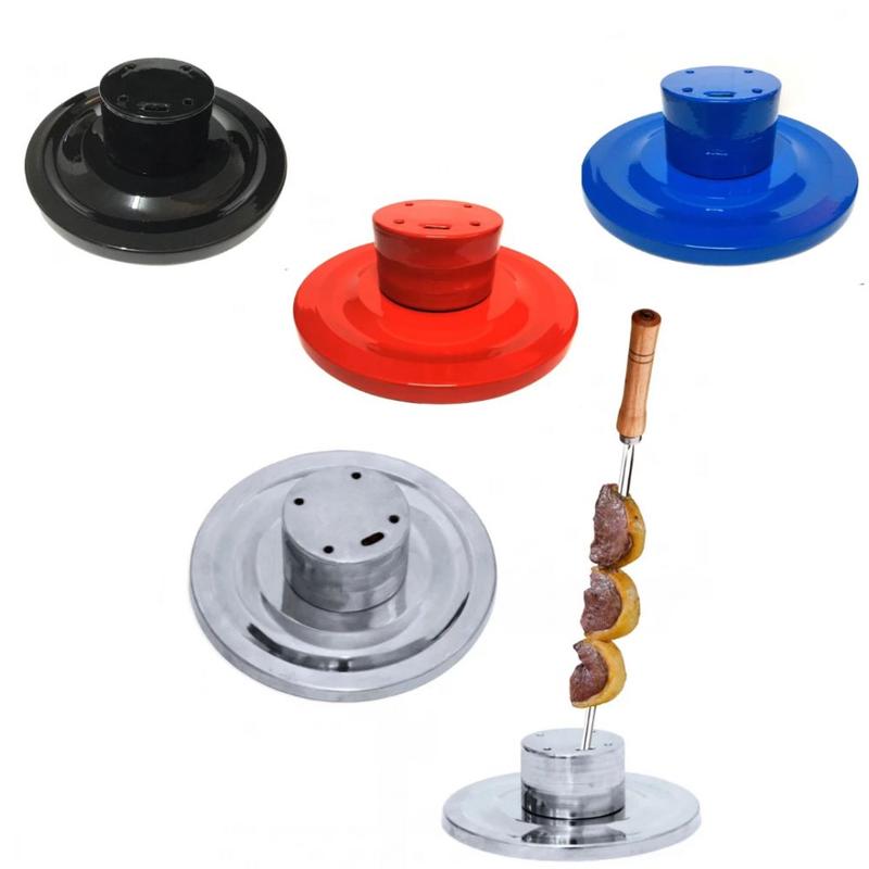 Kit 04 Suportes de Espeto de Mesa em Aluminio Cores Jl Artesanatos ...