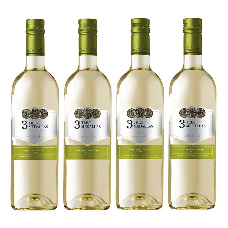 Kit 04 vinhos 3 medallas sauvignon blanc 750ml - Vinho - Magazine Luiza