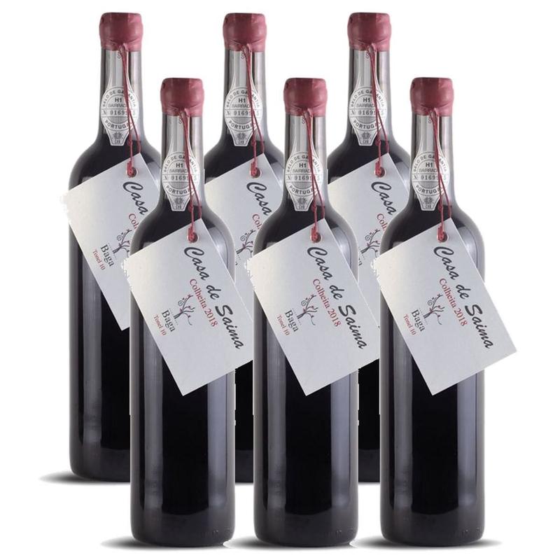 Kit 06 Un. Vinho Português Tinto Casa de Saima Baga 750ml - Vinho ...