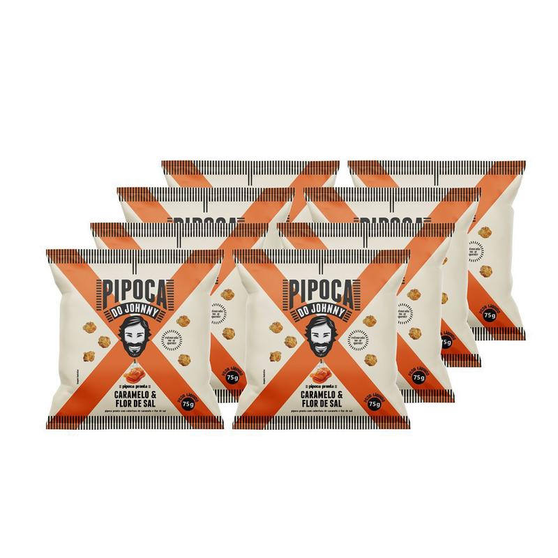 Kit 08x Pipoca Do Johnny - Caramelo & Flor De Sal (75G) - Alimentos ...