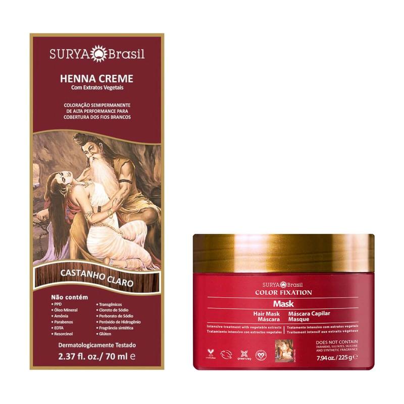 Kit 1 Henna Creme + 1 Mascara Surya Color Fixation - SURYA BRASIL ...