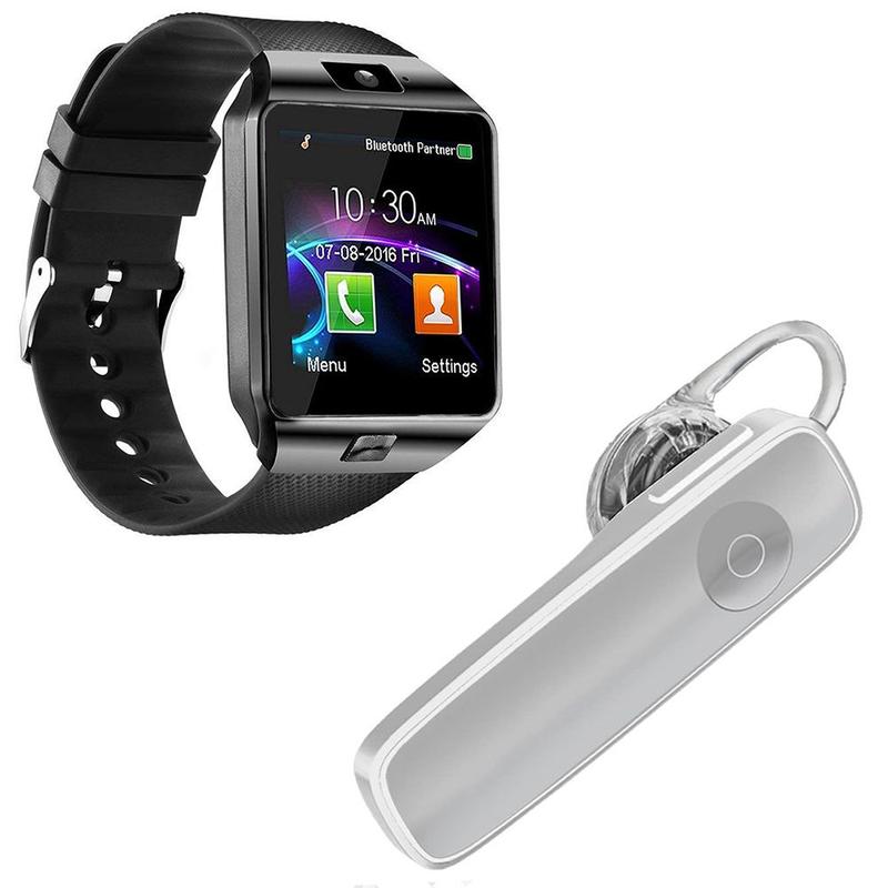 Kit 1 Relógio SmartWatch DZ09 Preto + 1 Fone De Ouvido Bluetooth ...