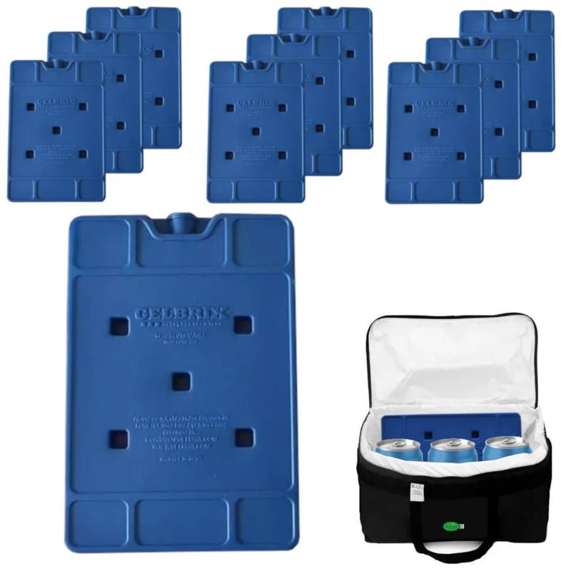 Kit 10 Barras de Gelo Artificial 22x15 Cm em Plastico Gelbrix - Gelo ...