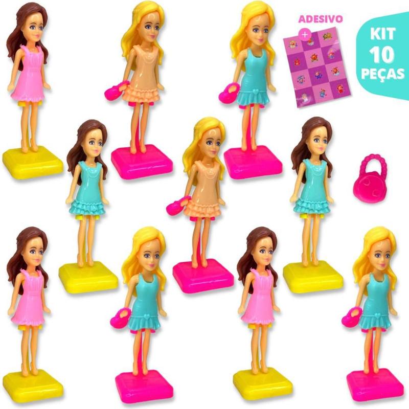 Kit 10 Boneca De Brinquedo Barata Plástico Menina Criança - Europio ...