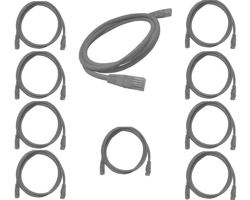 Kit 10 Cabos De Rede Cat6 Patch Cord Cat6 - Utp Rj45 1,5 Metros - VIL ...
