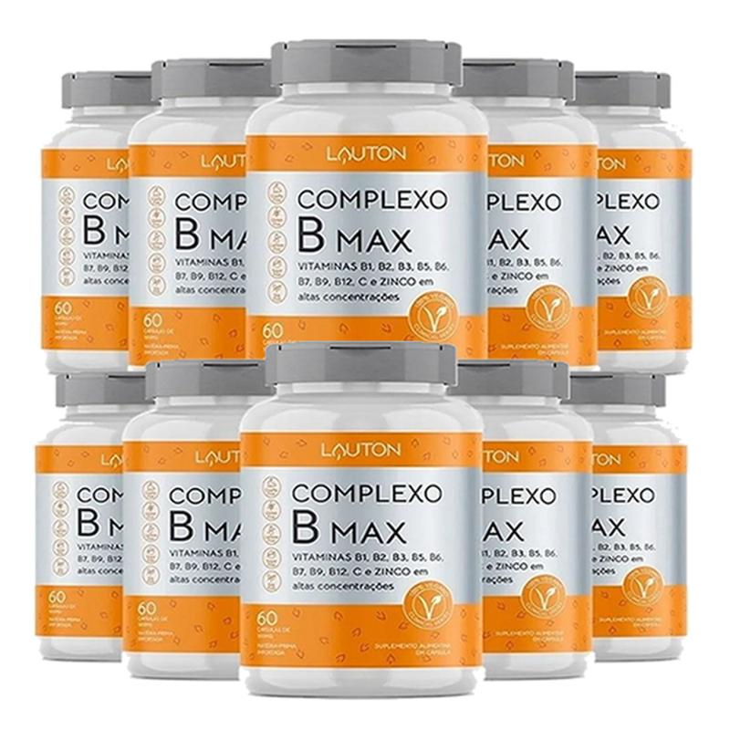Kit 10 Complexo B - Max B9 Nutrition Ácido Lauton Fólico - Complexo B - Magazine Luiza