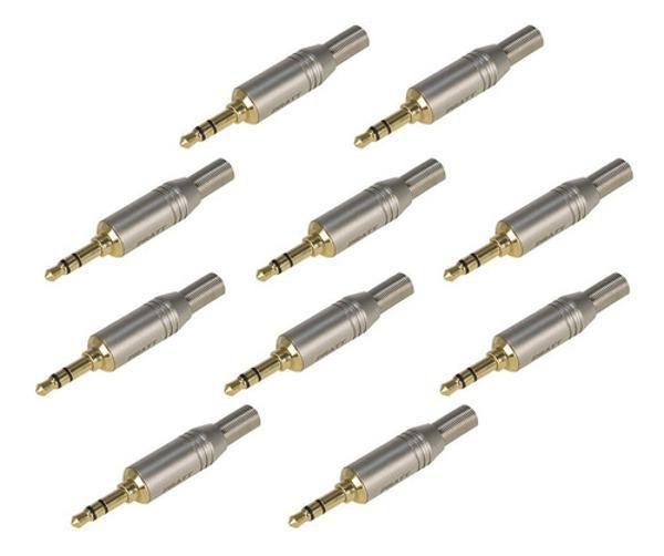 Kit 10 Conector Plug P2 Macho Stereo Profissional Gold Pratt - Plug ...