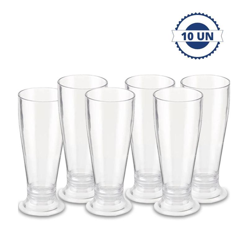Kit 10 Copos Tulipa Pra Chopp Cerveja Acrílico 290 Ml - Acrylic Line ...