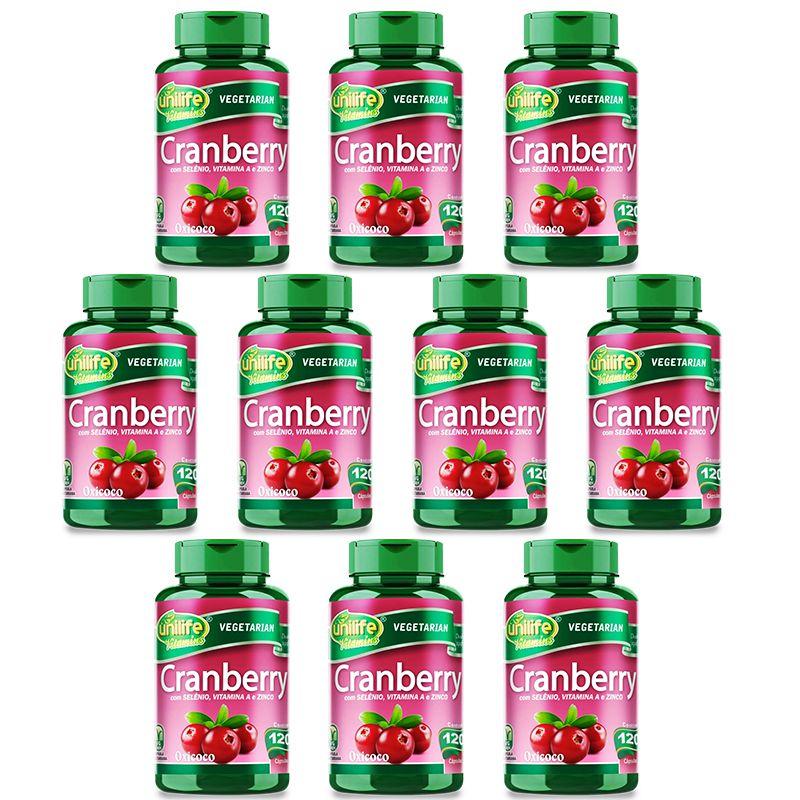KIT 10 CRANBERRY + SELÊNIO e ZINCO 120 CAPS DE 500 MG UNILIFE - Kit de ...