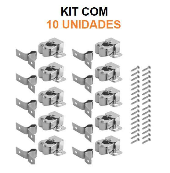 Kit 10 Fecho Rolete para Móveis Fecho para Porta Armário - FERRAGENS ...