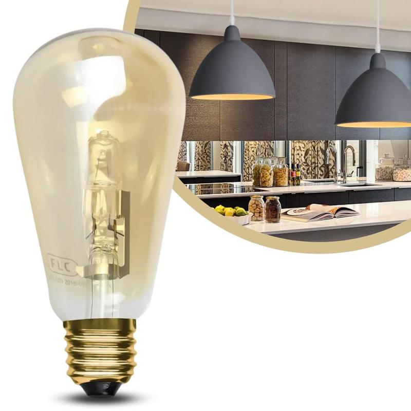KIT 10 Lampada Edison Halogena ST64 Pera 42W Ambar 127V FLC - Lâmpada ...