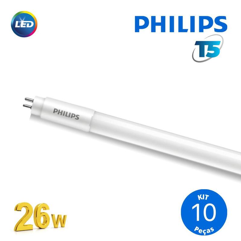 Kit 10 Lâmpadas Led Tubular T5 Ho 26w 3000k 120cm Philips - Lâmpada ...