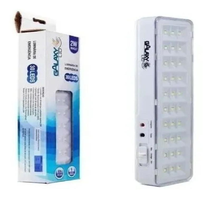 Kit 10 Luminaria De Emergencia 2w 30 Leds Galaxy Led - Galaxyled ...