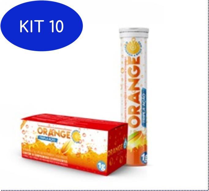 Kit 10 Orange C Tripla Ação Efervescente Com 10 Comprimidos - Orange ...