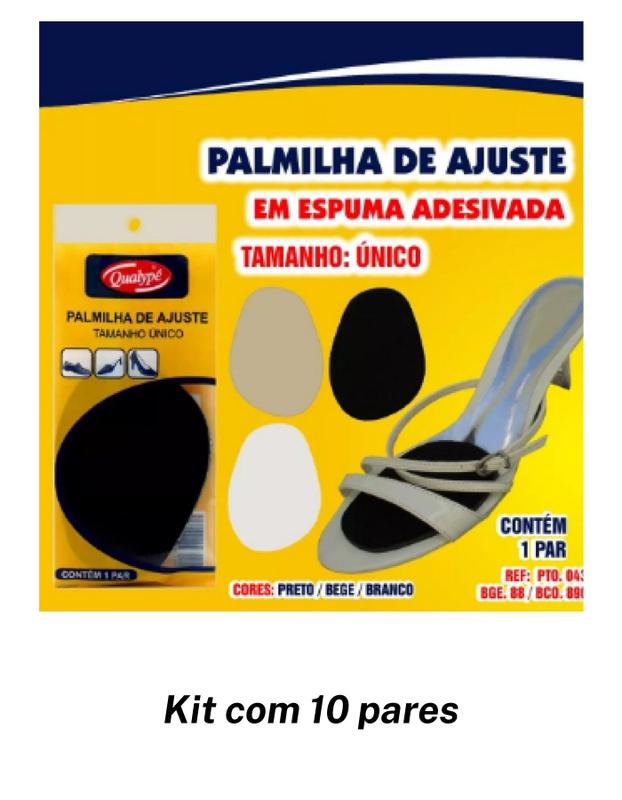 Kit 10 pares - Meia Palmilha - Espuma EVA - Adesiva - MSN - Calcanheira ...