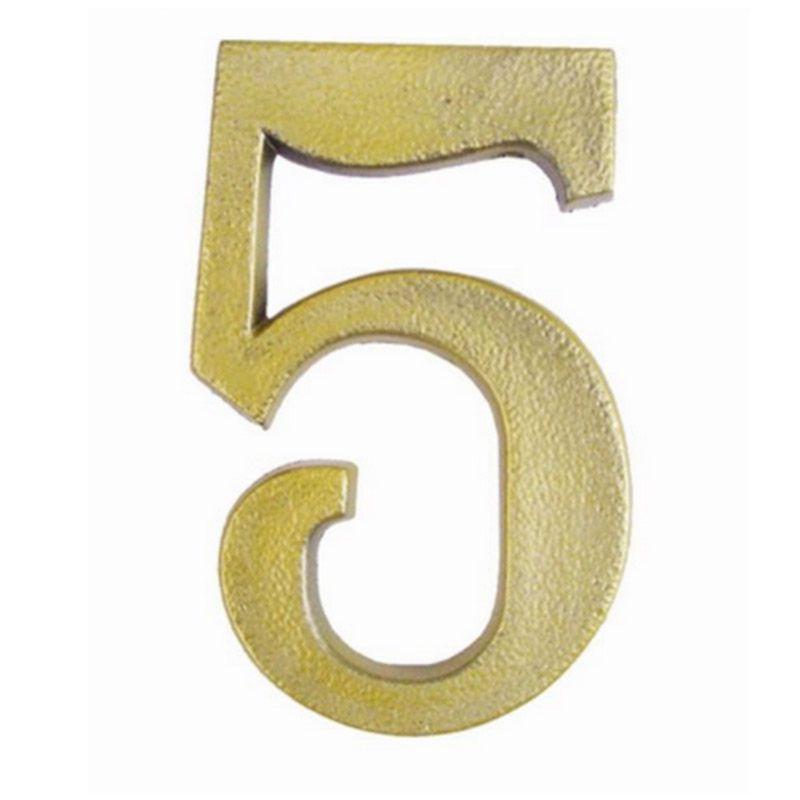 Kit 10 pecas numero colonial pexcel bronze numero 5 - Letras e Números ...