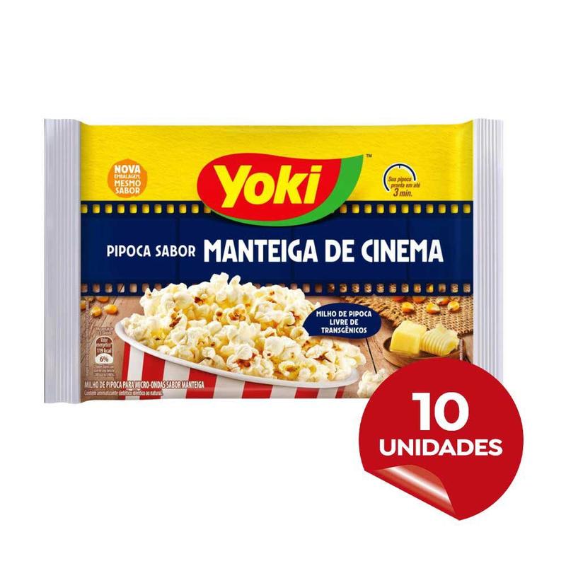 Kit 10 Pipoca de Microondas Manteiga de Cinema Yoki 100g - Pipoca de Micro-ondas - Magazine Luiza