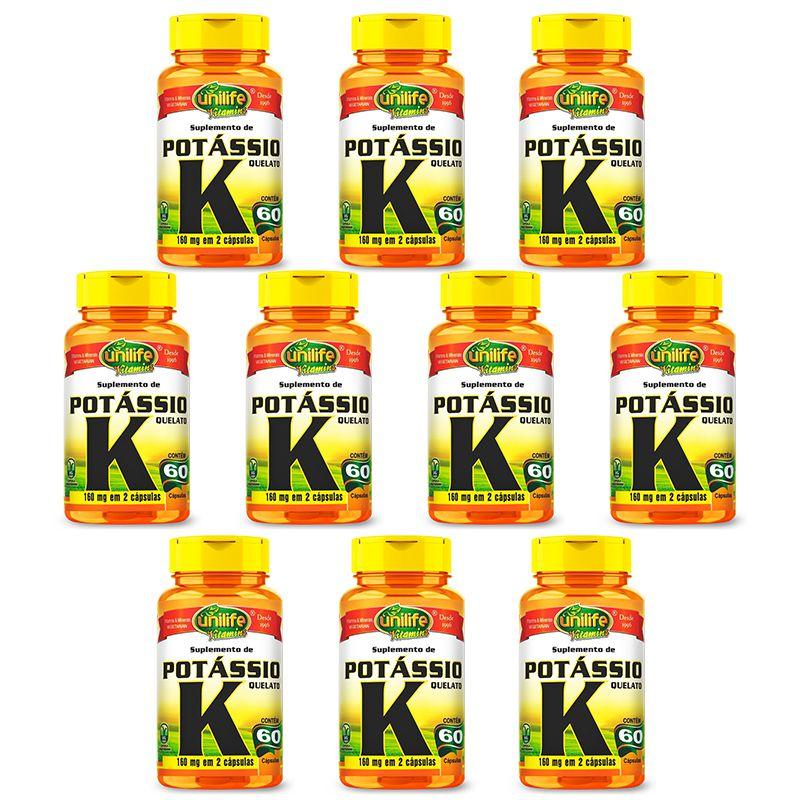 Kit 10 potássio k 60 caps de 560 mg unilife - Suplemento Potássio ...