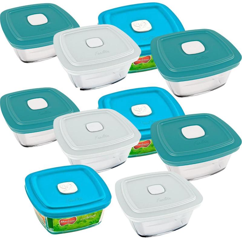 Kit 10 Pote Facilita Vap Marmita Marinex Vidro 300ML - Pote - Magazine ...