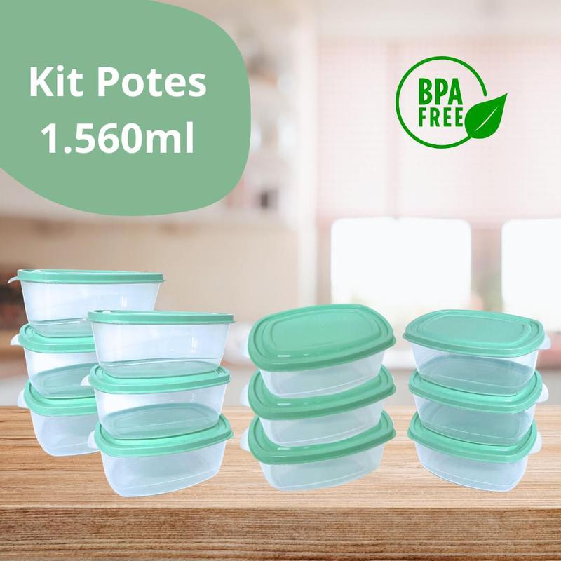 Kit 10 Potes Oval de Plástico P/Marmita e Alimentos - Plásticos MRV ...