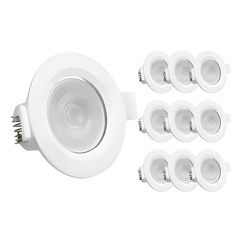 Kit 10 Spot Led Smd 7w Dicróica Direcionável Redondo Embutir - Galaxy ...