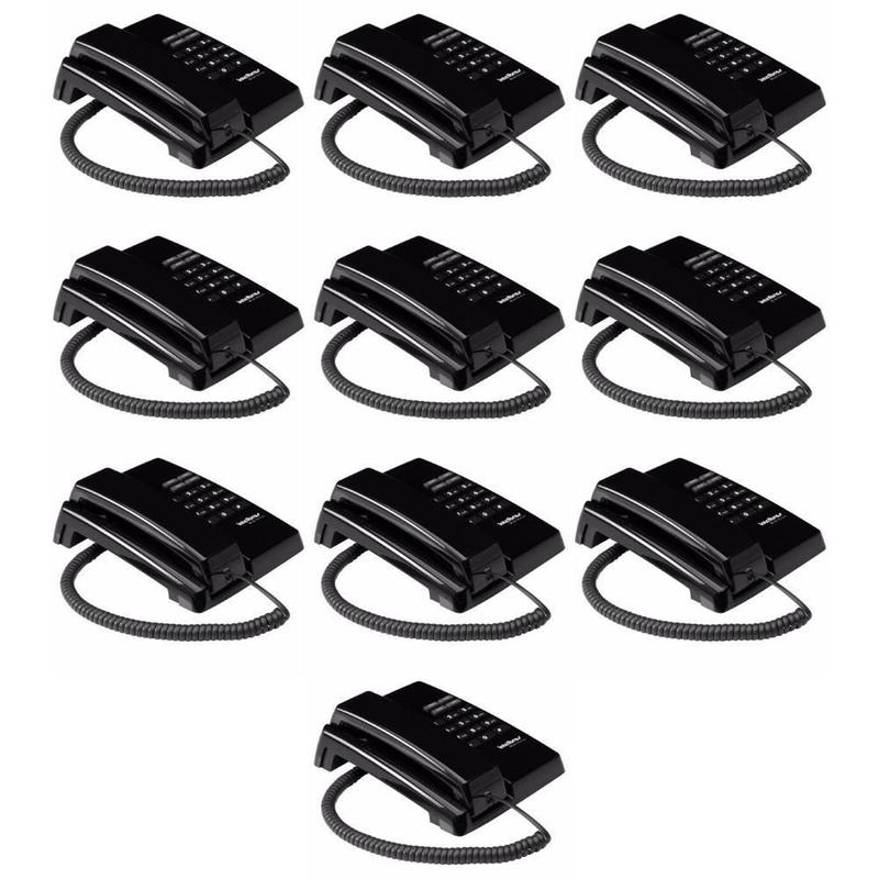 Kit 10 Telefone Fixo Com Fio Escritório Consultório Empresa - Intelbras ...