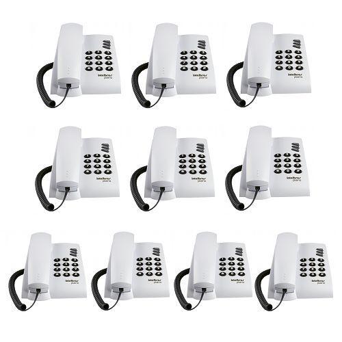 Kit 10 Telefones Com Fio Mesa ou Parede Pleno Branco Intelbras - Kit de ...