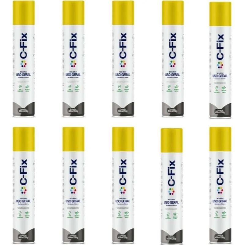 Kit 10 Tintas Spray Amarelo Uso Geral Inter/exter 400ml Cfix - C-fix ...
