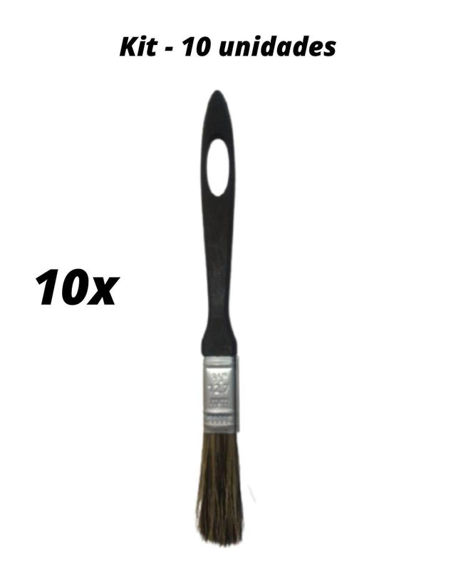 Kit 10 Und Pincel Artístico Trincha 1/2 Polegada Cerdas Gris - Condor ...