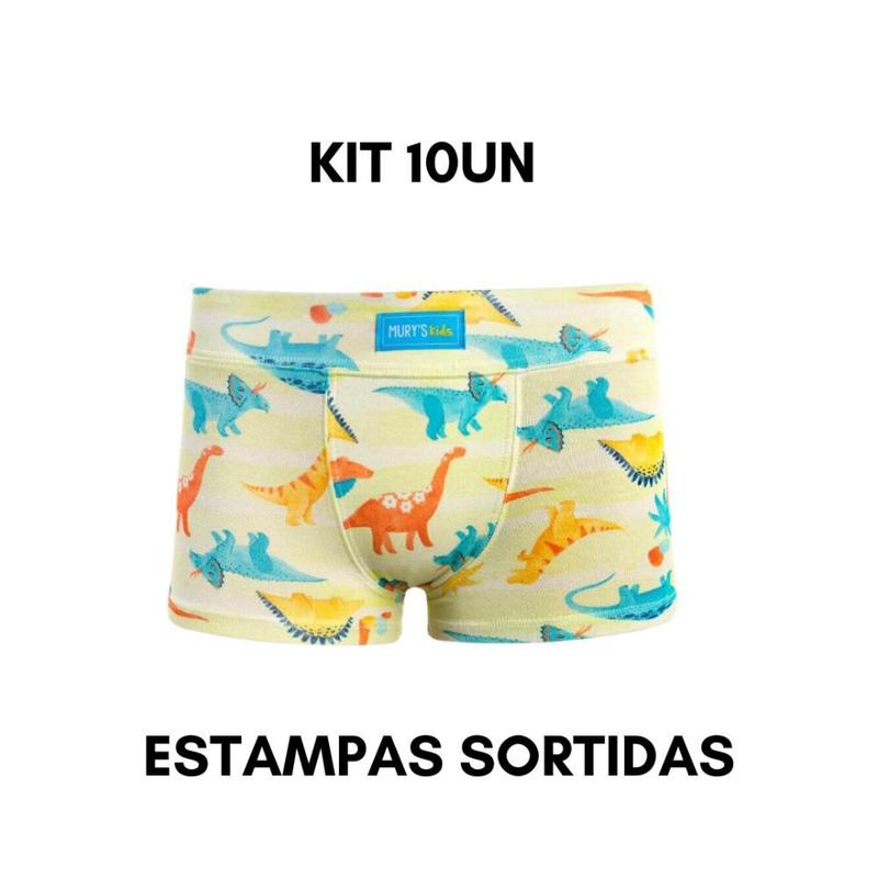 Kit 10 uni Cueca Box Infantil Modelo Novo Estampas Variadas - Mury's ...
