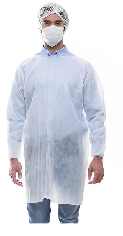 Kit 100 Avental Descartável Tnt 30gr Manga Longa - Nf - Falcor ...