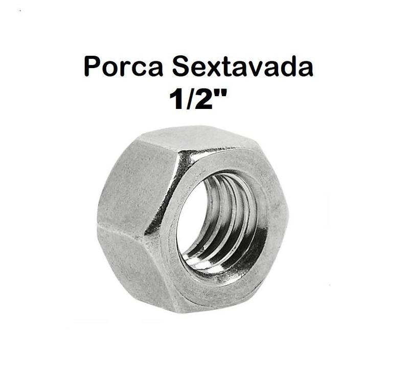 Kit 100 Peças Porca Sextavada 1/2" Zincada - NEW FIX - Porca - Magazine ...