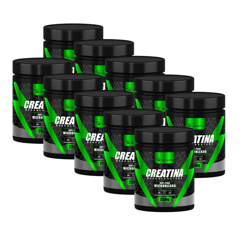 kit 10x Creatina Monohidratada Creatine 100% Pura Micronizada 250g ...