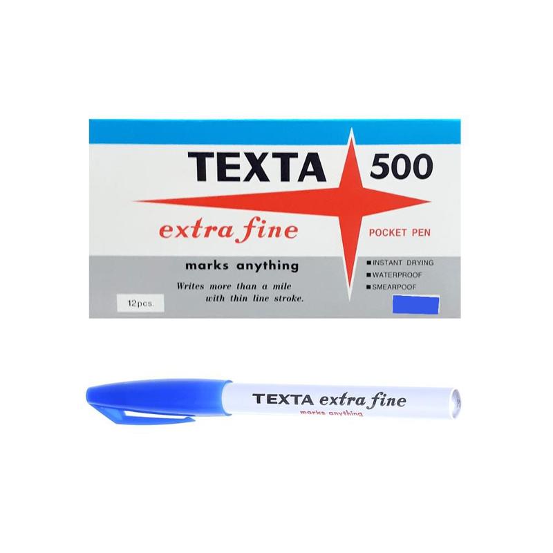 Kit 12 Canetas Texta 500 Cirúrgica Pele Extrafina - Azul - Caneta ...