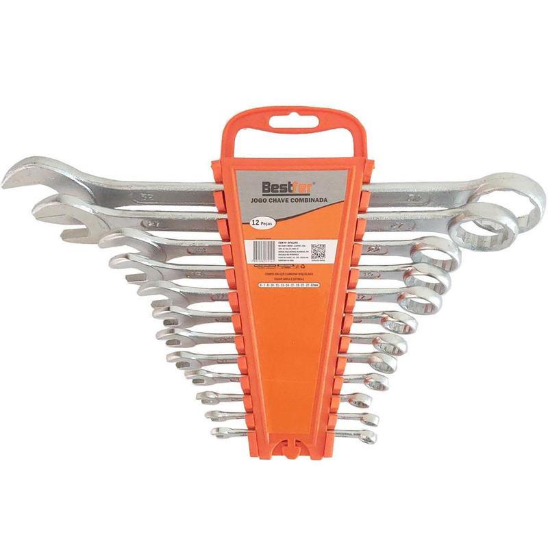 Kit 12 Chave Combinada Jogo 6 A 32 Boca Fixa E Estrela - Bestfer ...