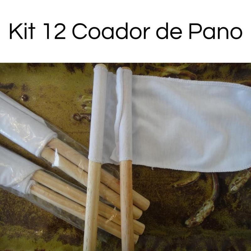 Kit 12 Coador Tradicional de Café Chá de Pano Algodão Coe Seu cafezinho ...