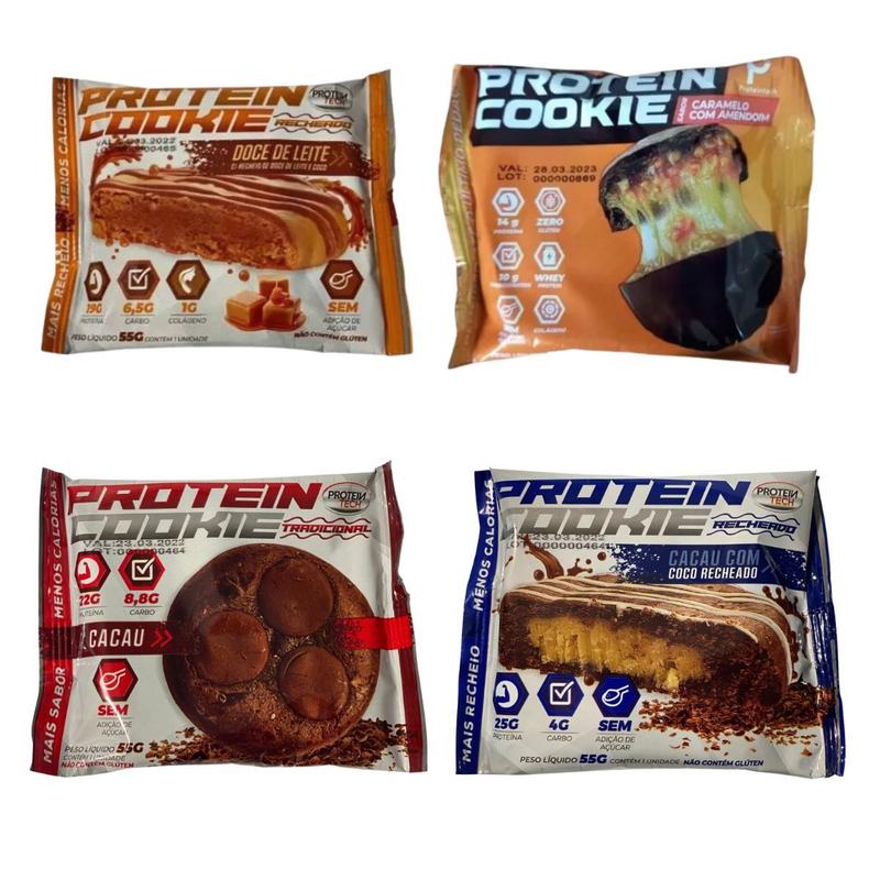 Kit 12 Cookies Proteina Low Carb Protein Tech Varios Sabores - Cookies ...