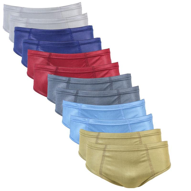 Kit 12 Cuecas Tradicional Slip Básica Lycra Acetinado Lisa - Games ...