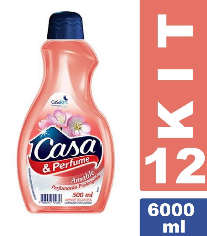 Kit 12 Desinfetante Amable Casa e Perfume 6000ml Uso Geral - CasaKm - Desinfetante - Magazine Luiza