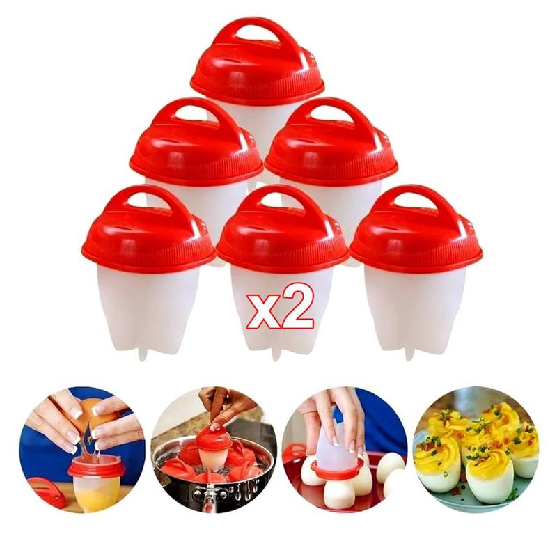 Kit 12 Formas Ovo Cozido Em Silicone Cozinha Rápido Prático - EGGS ...