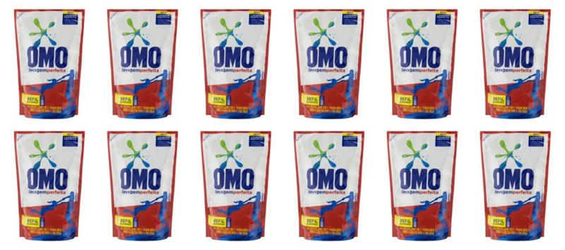 kit 12 Lava-Roupas Líquido Lavagem Perfeita Refil Econômico sachê 900ml ...