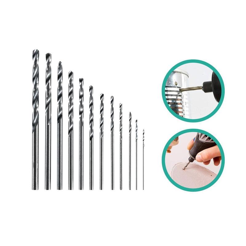 Kit 12 Mini Brocas 1 A 3.2Mm Fina Para Micro Retíficas - Htom - Broca ...
